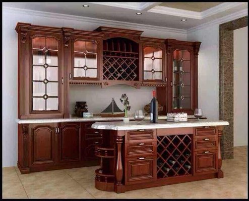 China Oak solid wood kitchen cabinet,Arc top kitchen cabinet door,Raised kitchen cabinet door supplier