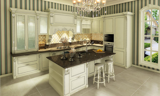 China Rustic Style solid wood kitchen cabinet,wooden furniture.Germany style kitchen cabinet supplier