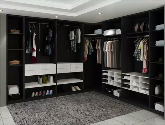 China wood grain MFC wardrobe，MDF closet,walk in closet，Wooden wardrobe supplier