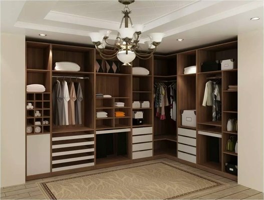 China wood grain MFC wardrobe，MDF closet,walk in closet，Wooden wardrobe，Lacquer closet supplier