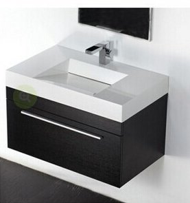 Black bathroom cabinet,high glossy lacquer bathroom cabinet,Acrylic basin vanity supplier