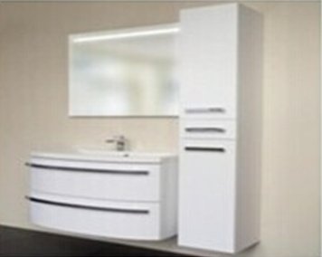 High glossy furniture,pure white lacquer bathroom cabinet,MDF Luxury bathroom cabinet supplier