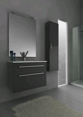 High glossy bathroom cabinet,Grey color lacquer bathroom cabinet,European style vanity supplier