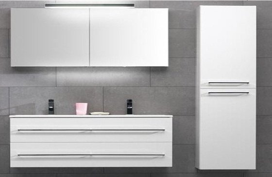 MDF Bathroom Vanity,luxury modern high glossy lacquer cabinet,Double sink bathroom cabinet supplier