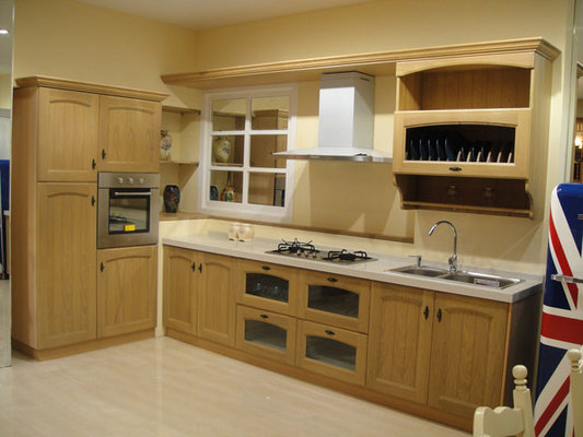 Light colour solid wood kitchen cabinet,wooden furniture.Norht American style furniture supplier