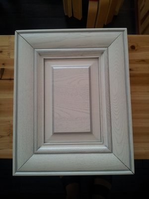 Rub silver finish solid wood door panel，raised solid wood door supplier