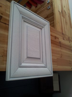 Rub silver finish solid wood door panel，raised solid wood door supplier