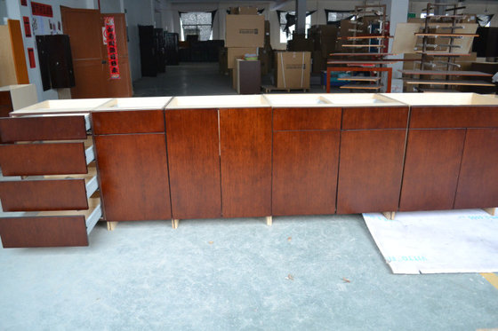 bamboo veneer kitchen cabinet,stock kitchen cabinet,kitchen project for Canada supplier