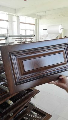 Luxury black walnut solid wood kitchen cabinet door ,walnut raised kitchen cabinet door supplier