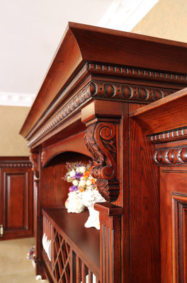 Oak solid wood kitchen cabinet supplier