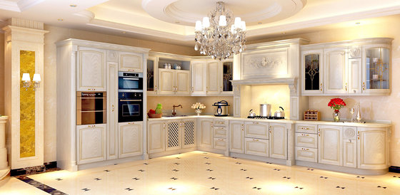 Rustic Style solid wood kitchen cabinet,wooden furniture.Germany style kitchen cabinet supplier