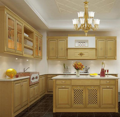 Maple kitchen design philippines，Country style solid wood kitchen furniture，wine rack from China supplier