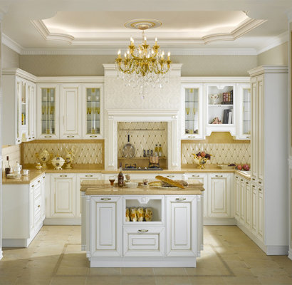 modular kitchen designs,kitchen supplies from China,solid wood door panel,white kitchen cabinets image supplier