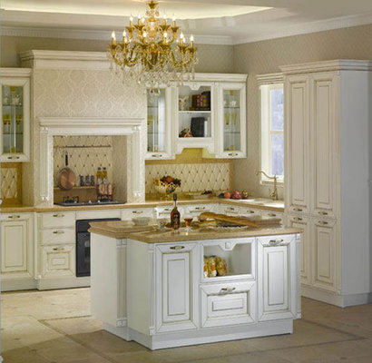 modular kitchen designs,kitchen supplies from China,solid wood door panel,white kitchen cabinets image supplier