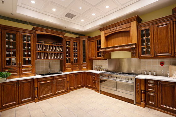 wooden cabinets,Raised door kitchen,kitchen cabinets,Cherry kitchen cabinet，kitchen set，Luxury kitchen cabinets style supplier