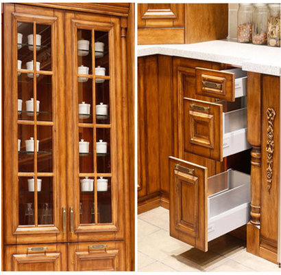 wooden cabinets,Raised door kitchen,kitchen cabinets,Cherry kitchen cabinet，kitchen set，Luxury kitchen cabinets style supplier