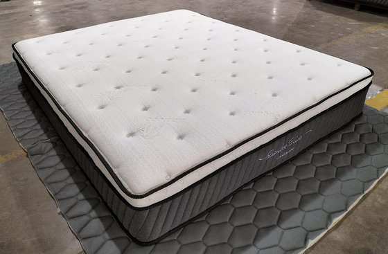Comfort Knitting fabric king queen full single size waved foam pocket spring mattress
