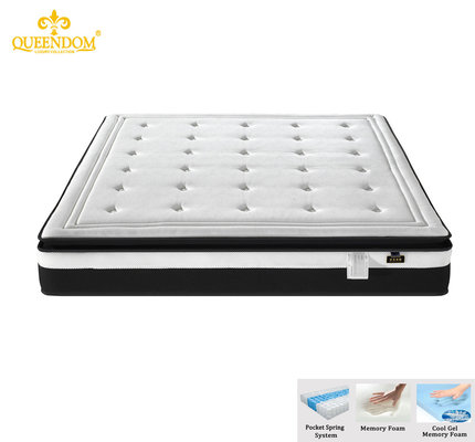 Luxury Knitting fabric king queen full single size high density foam pocket spring mattress