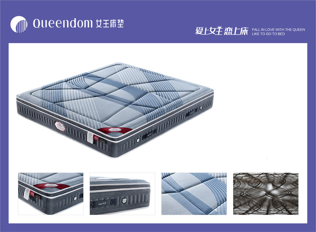Bedroom furniture Knitting fabric king queen full single size memory foam pocket spring mattress