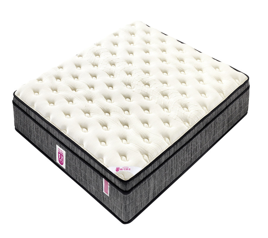 Luxury Bedroom furniture Knitting fabric king queen full single size memory foam pocket spring mattress