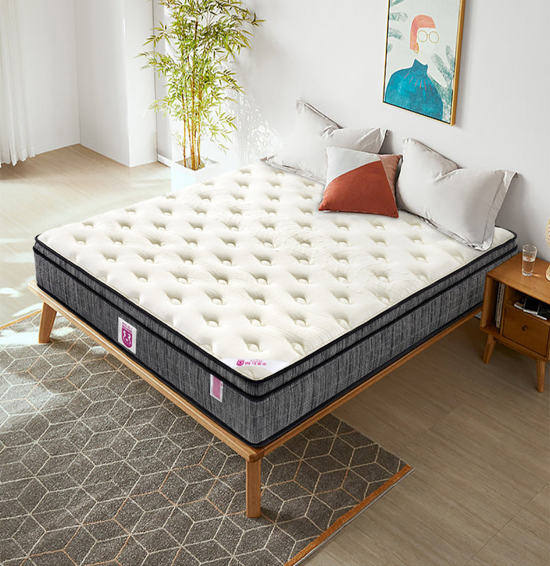 Luxury Bedroom furniture Knitting fabric king queen full single size memory foam pocket spring mattress