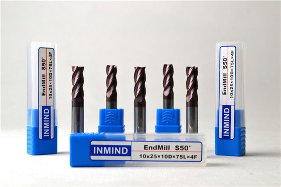 HRC50 High Precision Milling Four Flute Square Standard End Mill Tungsten Cutting Tool