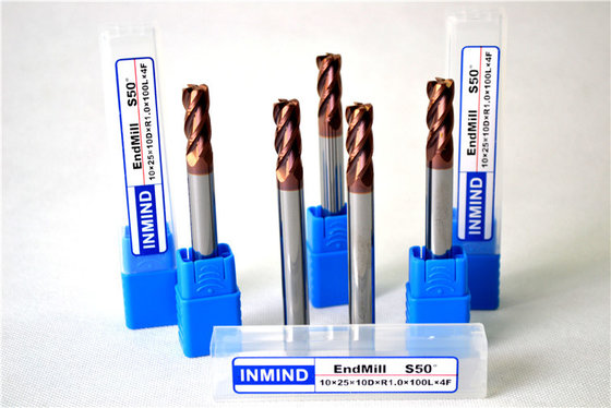 Extra Long CNC Corner Radius End Mill 4 Flute Solid Carbide Cutting Tools