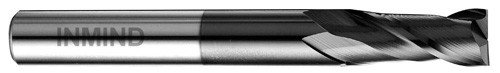 Long Shank Tungsten Carbide End Mill 4 Flute For Aluminum , 8mm 10mm 12mm