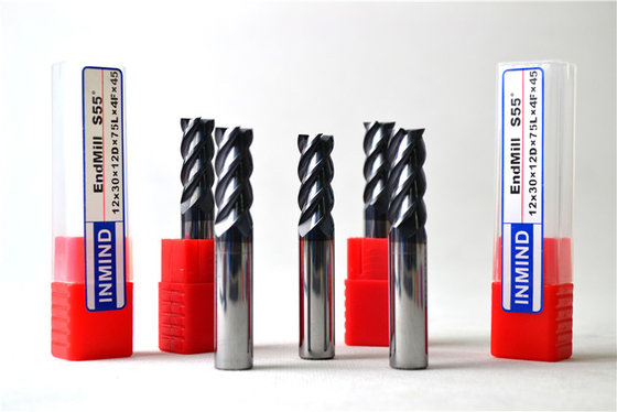 High Precision Solid Carbide End Mills For Stainless Steel , Industrial Cutting Tools