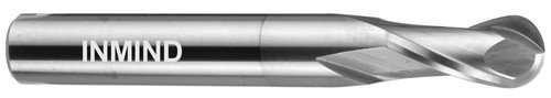 Two Flute High Speed Aluminum Cutting End Mills , Solid Carbide Ball-Nose End Mill