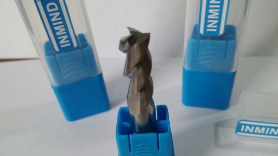 Solid Square Carbide Cutting Tools Flat End Mills For Aluminum , Micro End Mills
