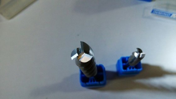 Reduced Shank Aluminum End Mill Carbide / End Milling Cutter With Variable Flute