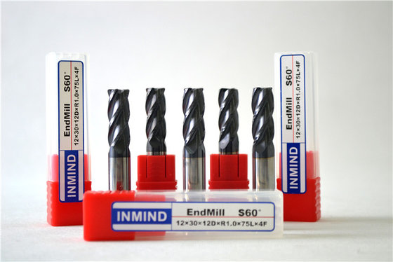 Coated Slotting Micro End Mill , Corner Radius End Mill Super-Fine Grain