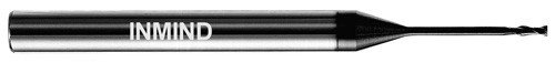 CNC 2 Flute Solid Carbide Tapered End Mills , TIALN Coated Long Neck Flat End Mil