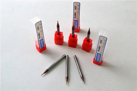 High Speed 2 Flute Ball Nose Micro End Mills HRC55 Cutter 0.5-0.6um