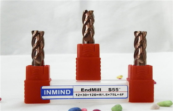 Middle Speed Corner Radius End Mill / HRC50 Mirco Corner Rounding Milling Cutters