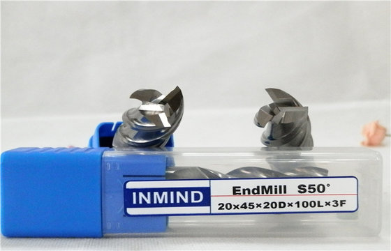 3 Flute TiAlN Coated Roughing End Mill Aluminum / Cnc Milling Mirco Grinding End Mills