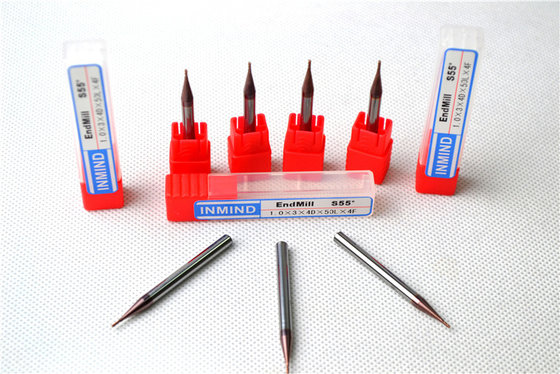 Zwei Flöte HRC60 Schneider der Mikroschaftfräser-Mikrogrößen-HRC55, 0.3mm bis 0.9mm