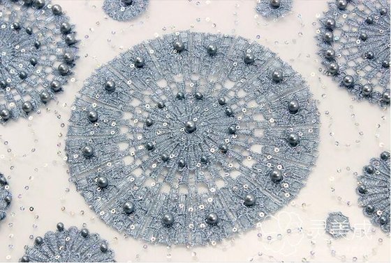 Embroidery Beading Lace Fabric Quality African Bead Lace Fabric