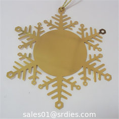 China Christmas gift snowflake design photo etched bookmarks, snowflake etched page bookmarks, supplier