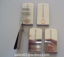 China Fine brass money clip, 50*25*0.8mm,17g,ready mould,corporate branded promotion money clips supplier