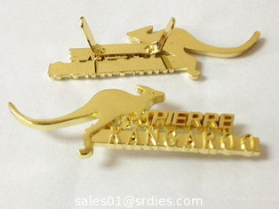 China Clip on metal corporate logo plate, China factory custom metal corporate branded plaques, supplier