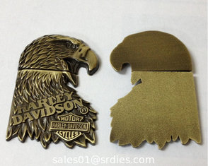 China Great value metal eagle emblem plaque, metal eagle symbol plate with 3M adhesive backing, supplier