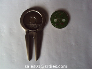 China Golf club branded metal pitchfork, golf metal divot tools for gulf club branded gifts, supplier