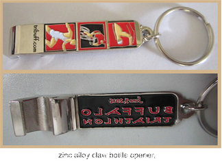 China Metal claw bottle opener key fob, custom painted claw bottle opener key holder, zinc alloy supplier