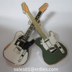 China Elegant guitar designed lapel pin for garment decoration, metal guitar designer lapel pin, supplier