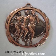 China Hollow running race medal, bronze plated blank hollow running campaign medallions, supplier