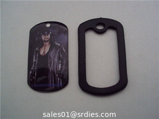 China Western cow boy designed metal dog tags, zinc alloy, white steel plated, fashion dog tags supplier