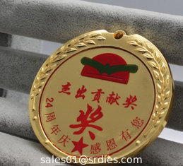China Blank metal awards medals, metal blank prizing medallions, ready mold, silk printed logo, supplier