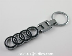 China Metal Audi car brand logo key tag for men key chain, Audi car logo keychain, zinc alloy, supplier